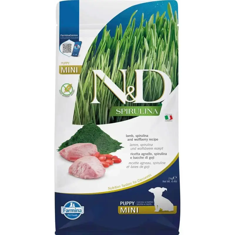 N&D Hrana za pse Spirulina Puppy Mini Lamb, Spirulina & Wolfberry, 2kg