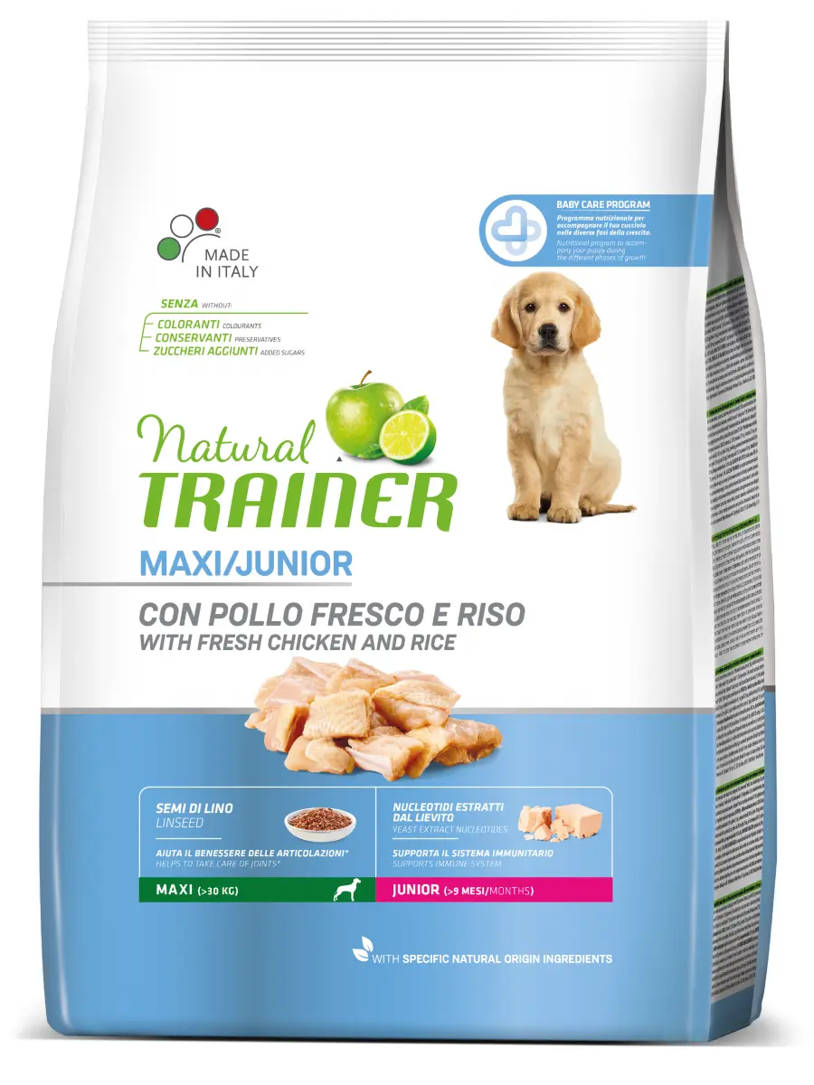 TRAINER Hrana za pse Maxi Junior with Fresh Chicken, 12kg