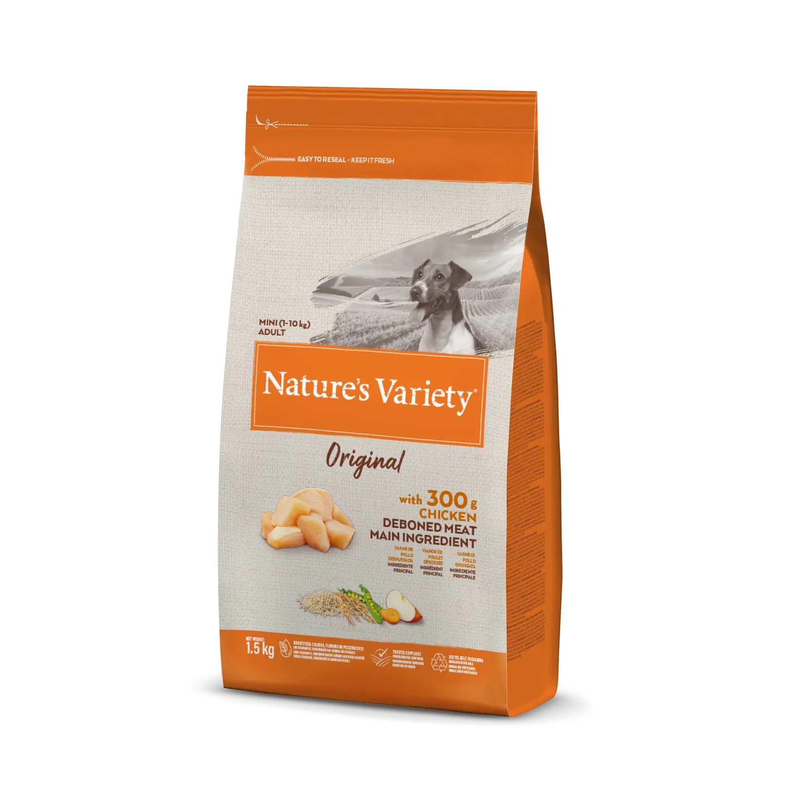NATURE'S VARIETY Suva hrana sa ukusom piletine za odrasle pse Original Mini Adult 1.5kg