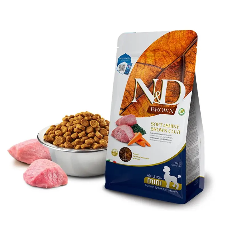 N&D Suva hrana za pse Brown Mini, Jagnjetinja, spirulina i šargarepa, 2kg