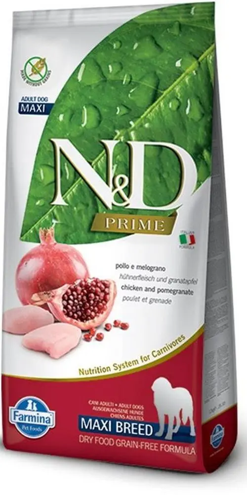 N&D Prime Suva hrana za odrasle pse, Piletina i nar, Medium&maxi breed, 2.5kg
