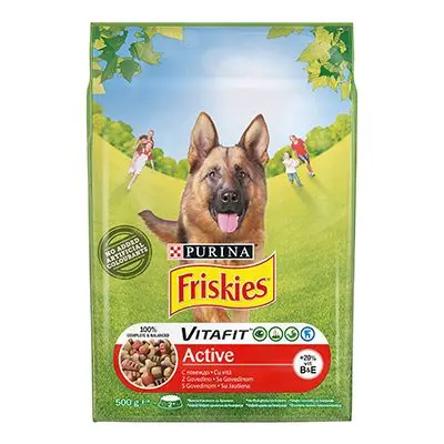 FRISKIES PURINA Suva hrana za pse, Active, Govedina, 500 gr