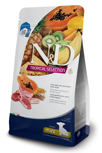 N&D Hrana za pse Tropical Selection Puppy Mini Lamb, Spelt, Oats&Fruits, 1.5kg
