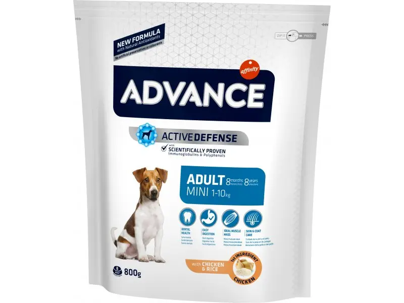 ADVANCE Suva hrana za pse piletina i pirinač Dog Mini Adult 800g