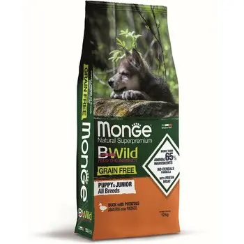 Monge BWild Grain Free Hrana Za Pse, Pačetina Sa Krompirom, Za Sve Rase, Puppy&Junior, 12kg