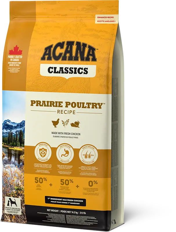 ACANA Suva hrana za odrasle pse Classic Prairie Poultry 14.5kg
