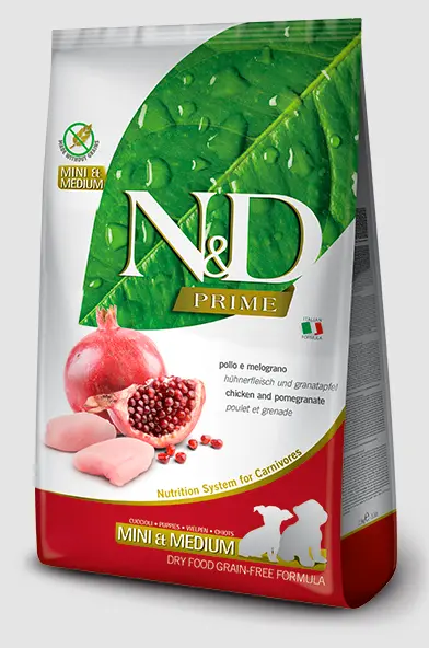 N&D Hrana za pse Prime Puppy Mini & Medium Chicken&Pomegranate, 7kg