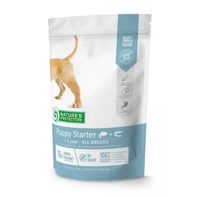 NATURE'S PROTECTION Hrana za pse Puppy Starter Salmon With Kril, 500g