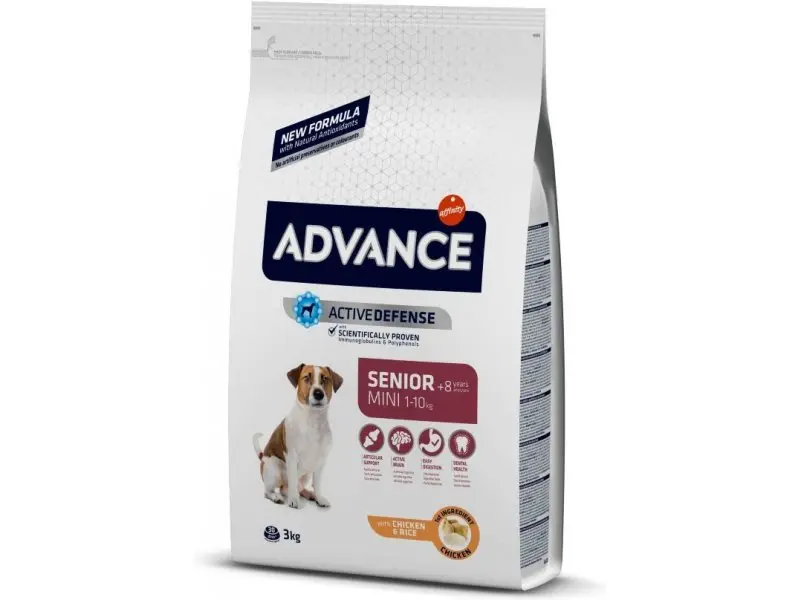 ADVANCE Suva hrana za pse piletina i pirinač Dog Mini Senior 3kg