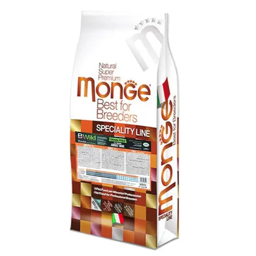MONGE Granule za pse Best for breeders, Divlja patka i krompir, 15kg