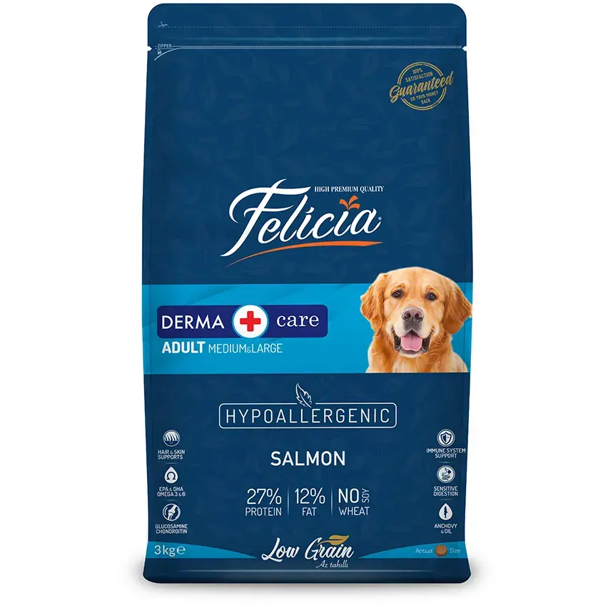 Felicia Suva hrana za odrasle pse, Losos, 3kg