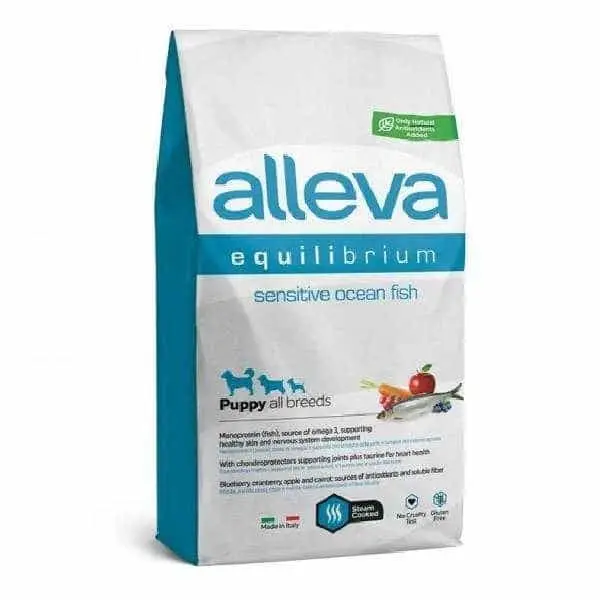 Alleva Equilibrium All Breed Puppy Sensitive Hrana za štence, Ukus okeanske ribe, 2kg