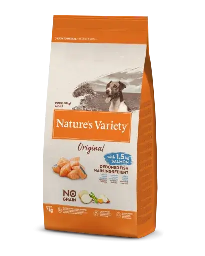 NATURE'S VARIETY Suva hrana sa ukusom lososa za odrasle pse Original GF Mini Adult 7kg