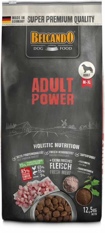 BELCANDO Suva hrana za pse Adult Power, Živina, 12.5kg