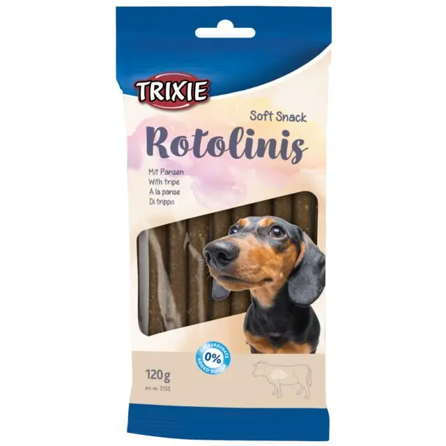 TRIXIE Poslastice za pse Soft Snack Rotolinis, Piletina, 12.5 cm, 120 g