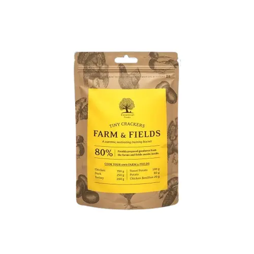 ESSENTIAL FOODS Poslastice za pse Farm and Fields Tiny Crackers, 100g