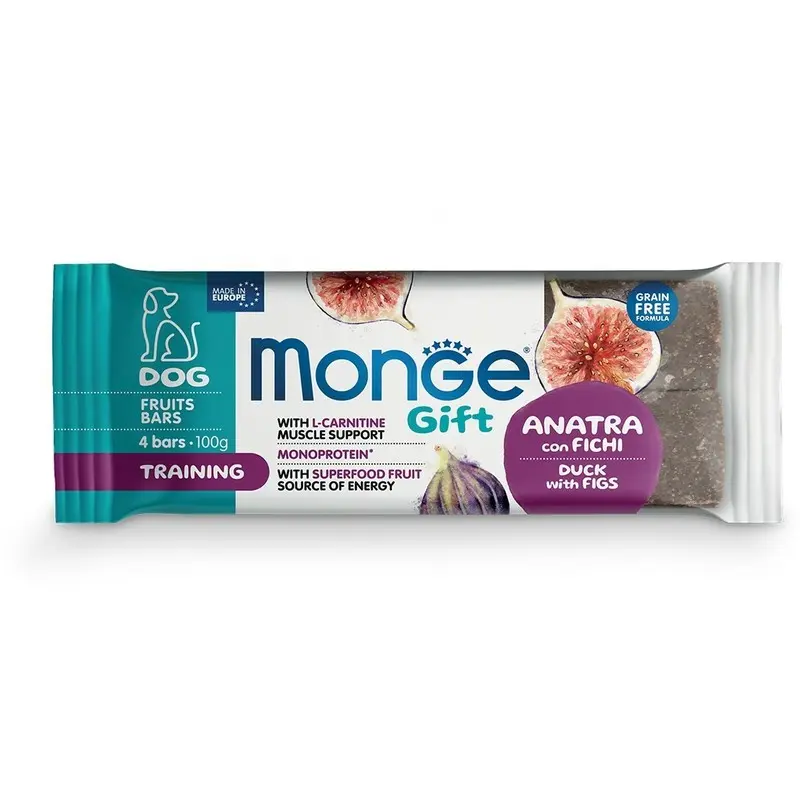 Monge Fruits bar Training Poslastica za pse, Pačetina sa smokvama, 100g