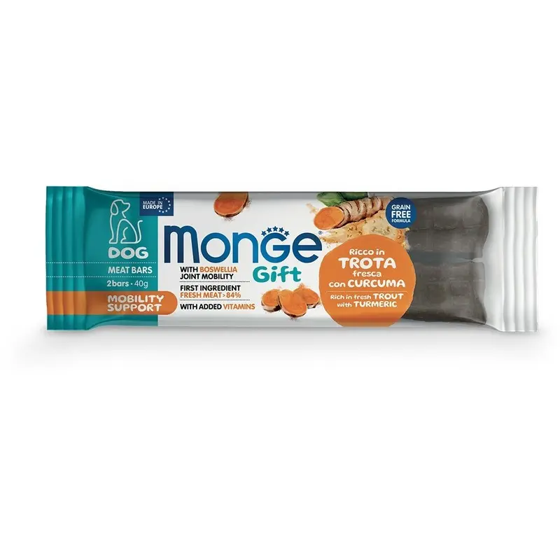 Monge Meat bars Mobility support Poslastica za pse, Pastrmka sa bosvelijom, 40g