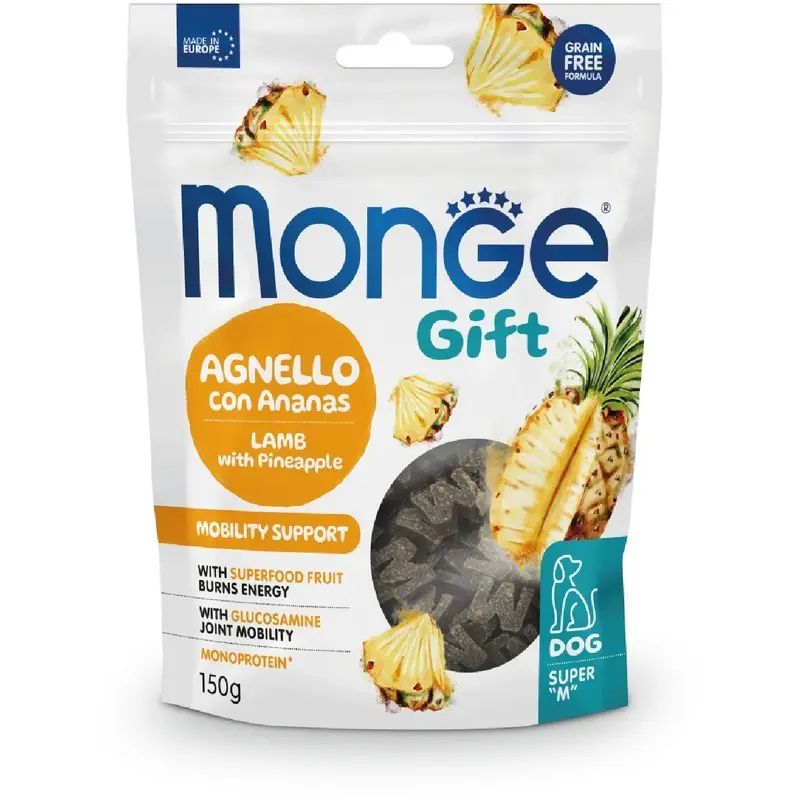 Monge Super M Mobility support Poslastica za pse, Jagnjetina sa ananasom, 150g