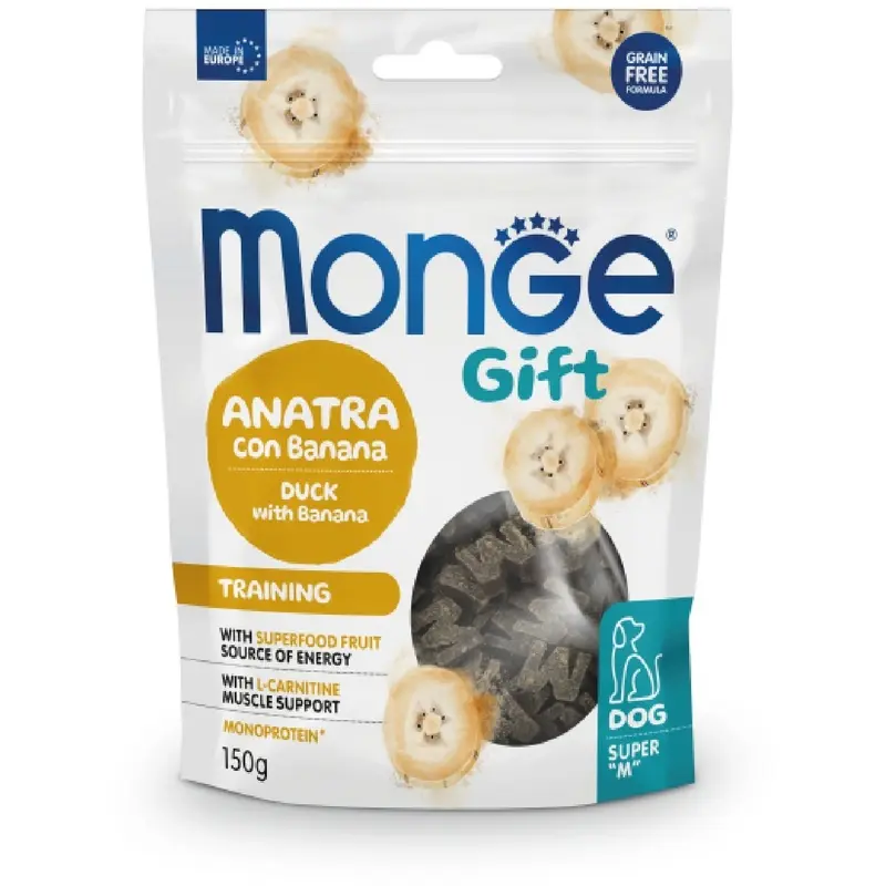 Monge Super M Training Poslastica za pse, Pačetina sa bananom, 150g