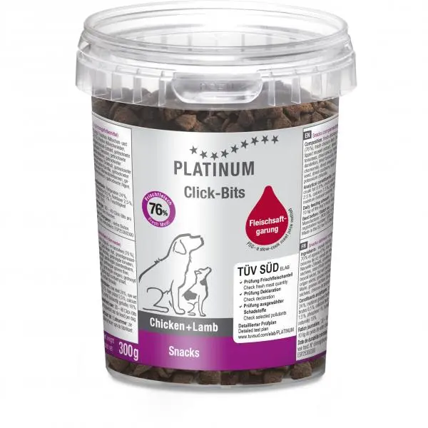 PLATINUM Poslastica za pse Click-Bits Piletina i Jagnjetina 300g