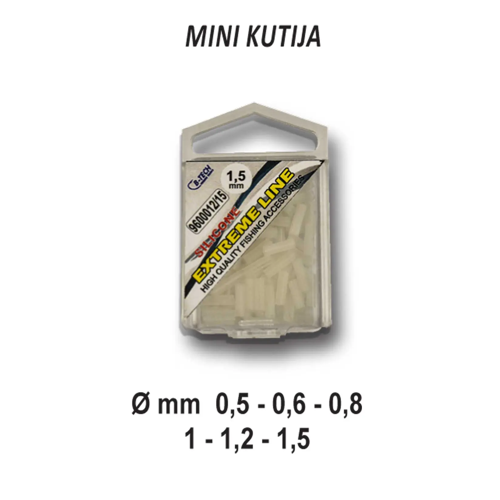 Extreme Line Bužir, Silikonski, Mini kutija, 0,06mm, Beli