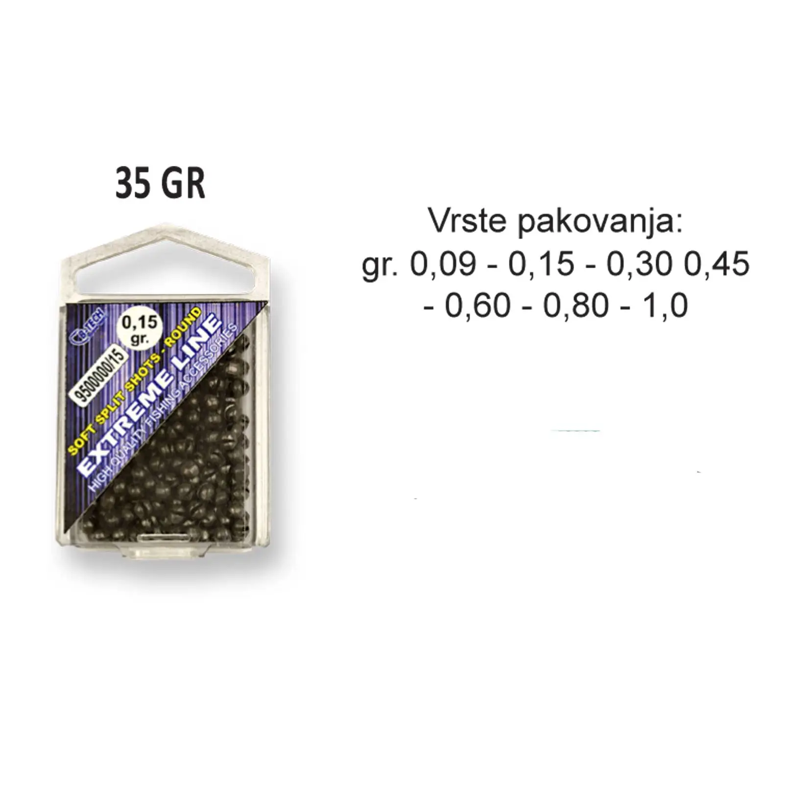 Extreme Line Olovo, Mekana sačma, 0,45g