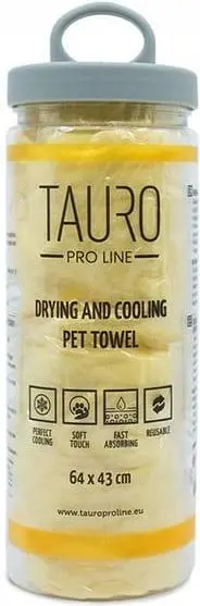 TAURO PRO LINE Peškir za ljubimce Drying & Cooling, 64x43cm, Žuti