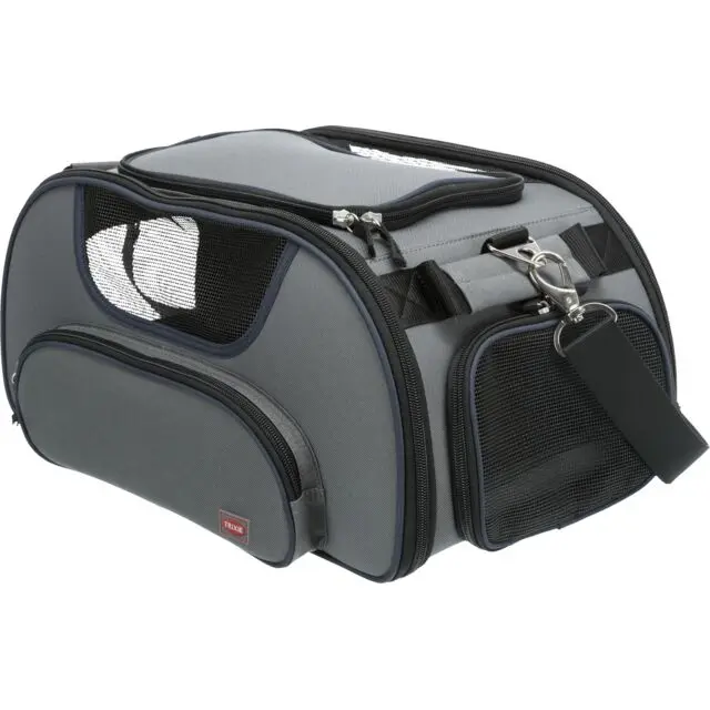 TRIXIE Transportna torba za ljubimce Wings Airline, Do 20 kg, 28x23x46 cm, Siva