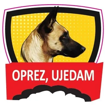 Oznaka na tabli Oprez, ujedam Malinoa