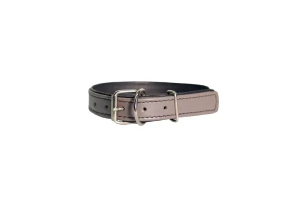 ALEXA LEATHER Ogrlica za pse Lux, 30mm, Siva