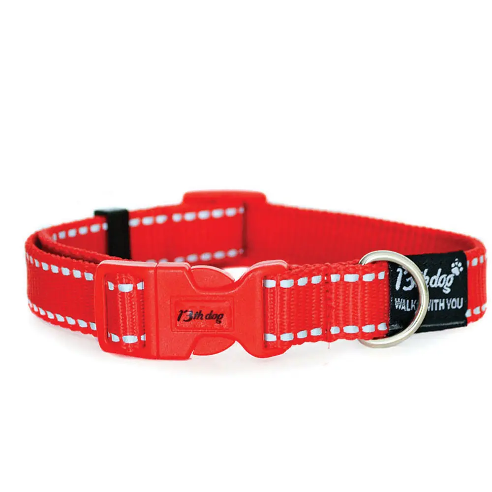 13th Dog Reflective Red Ogrlica za pse, 26cm, Crvena