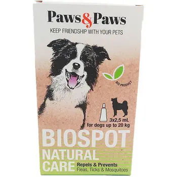 Paws&Paws Biospot spot on Ampula protiv parazita za pse, 7-20kg, 2.5ml