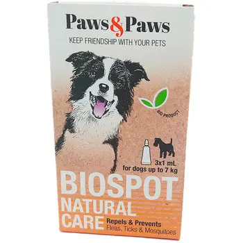 Paws&Paws Biospot spot on Ampula protiv parazita za pse do 7kg,1ml