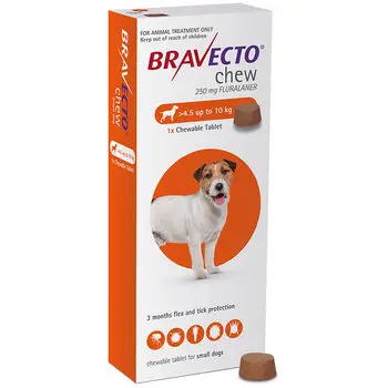 Bravecto Tableta protiv parazita za žvakanje za pse, 4.5-10kg, 250mg
