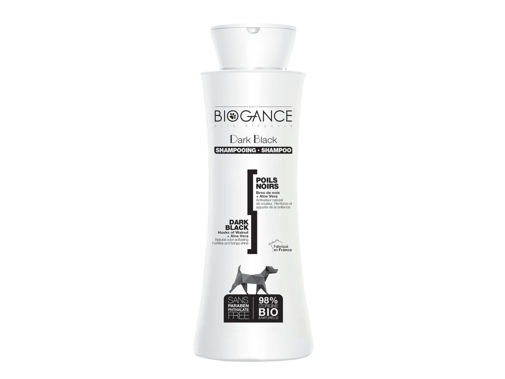BIOGANCE Šampon za pse Dark black, Za sjajnu crnu dlaku, 250 ml