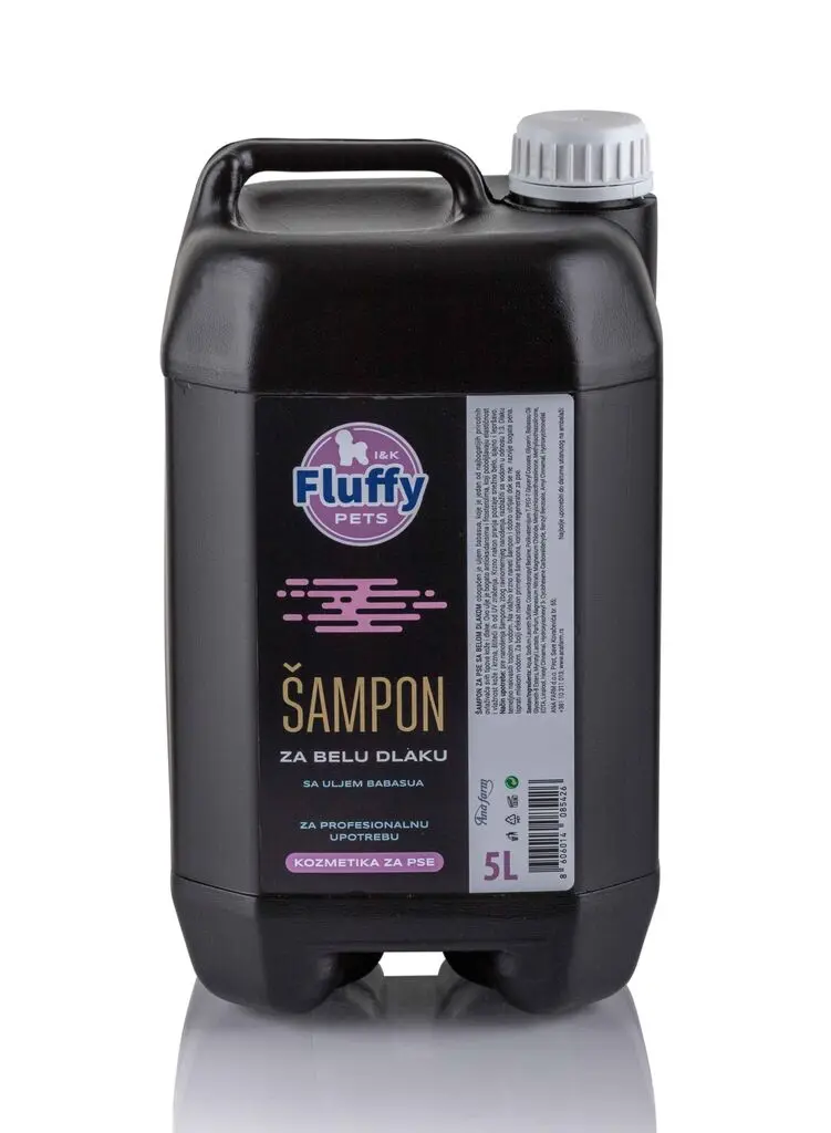 I&K Fluffy pets Šampon za belu dlaku, 5L