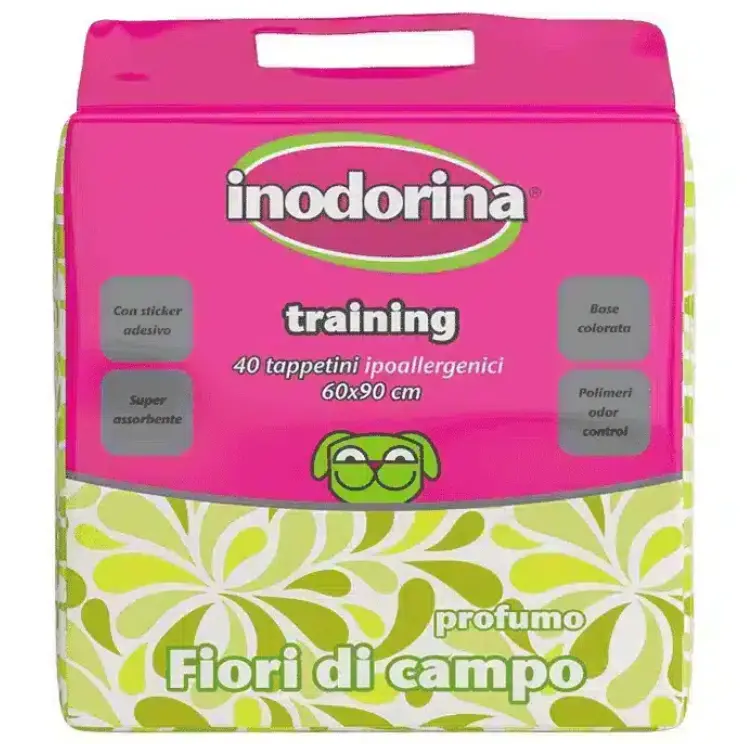 INODORINA Prostirka za štence Training Pads Flower Parfume, 60x90cm, 10 komada