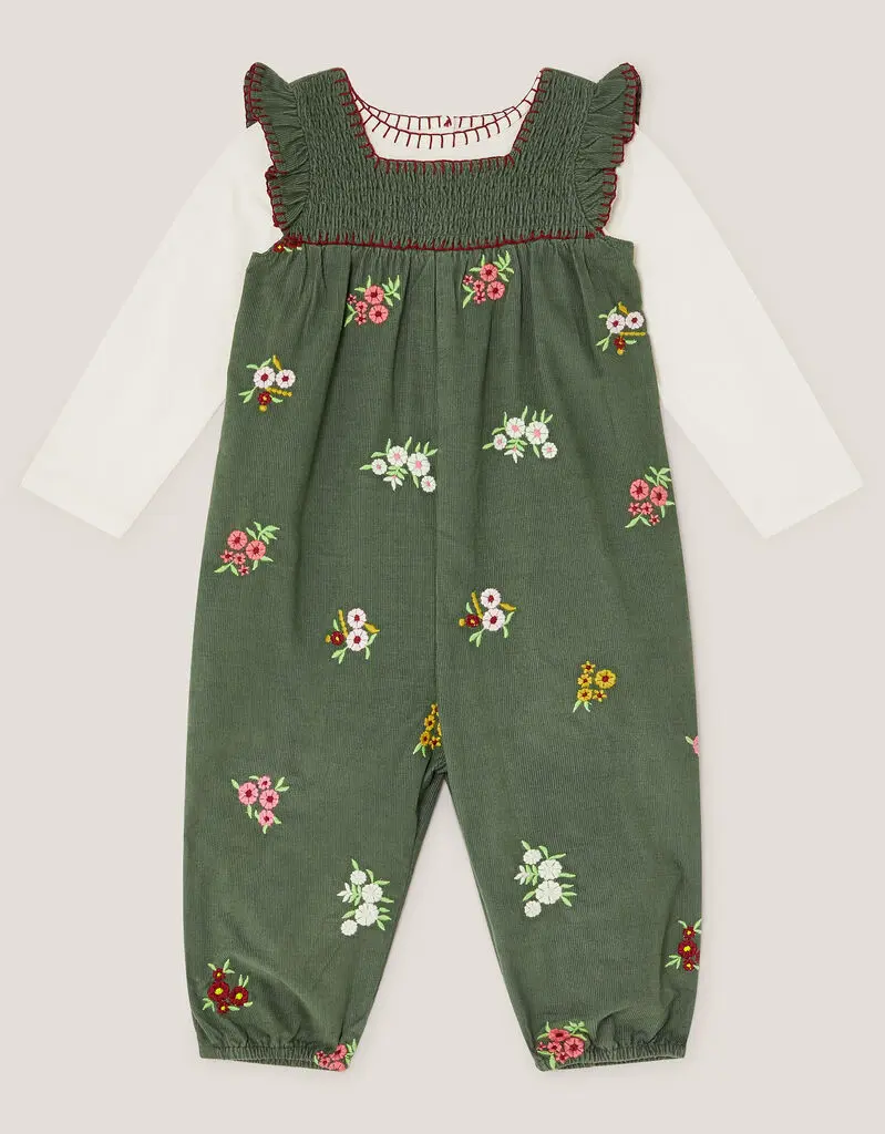 Monsoon Children Komlpet za bebe, Treger pantalone i majica, Zeleno-beli
