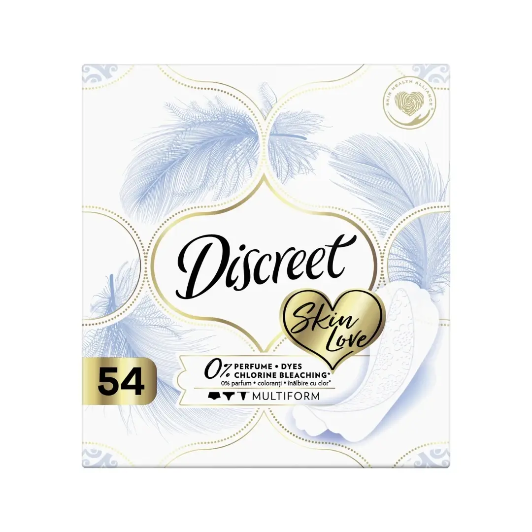 DISCREET Dnevni ulošci bez mirisa Skin Love, 54 uloška