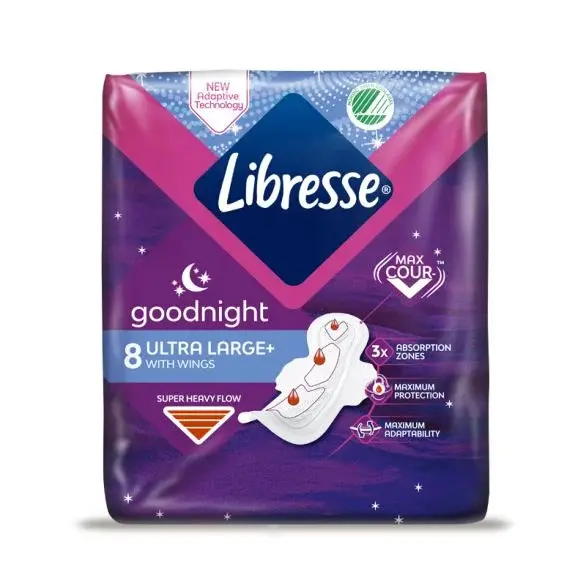 Libresse Ultra Large+ Higijenski ulošci, Noćni, 8 komada