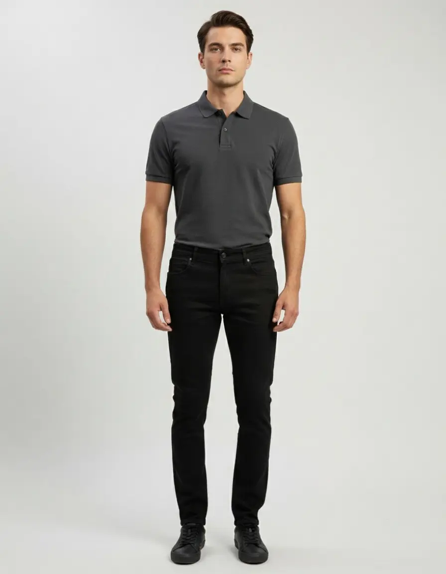 Elit Muške farmerke Slim fit, Crne