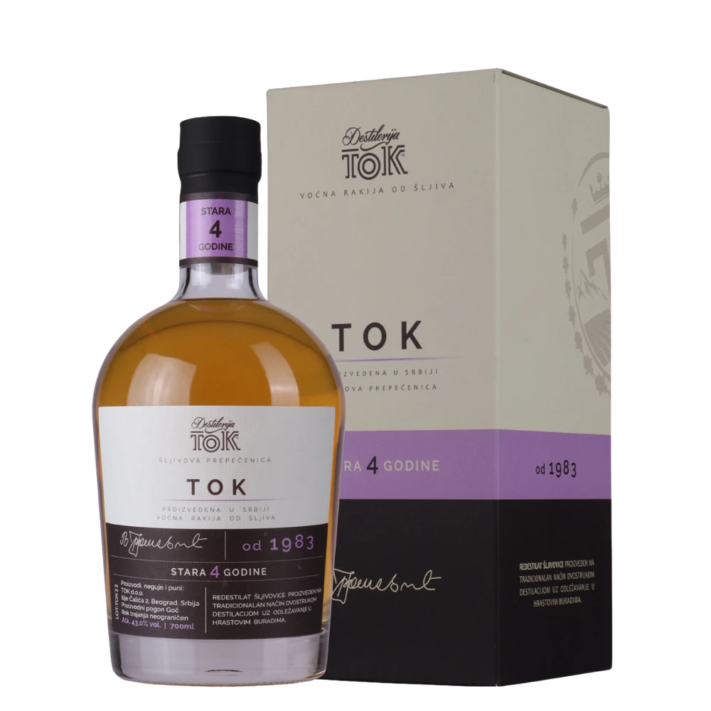 TOK Rakija Šljiva 4 Godine Gift Box 0,7 l