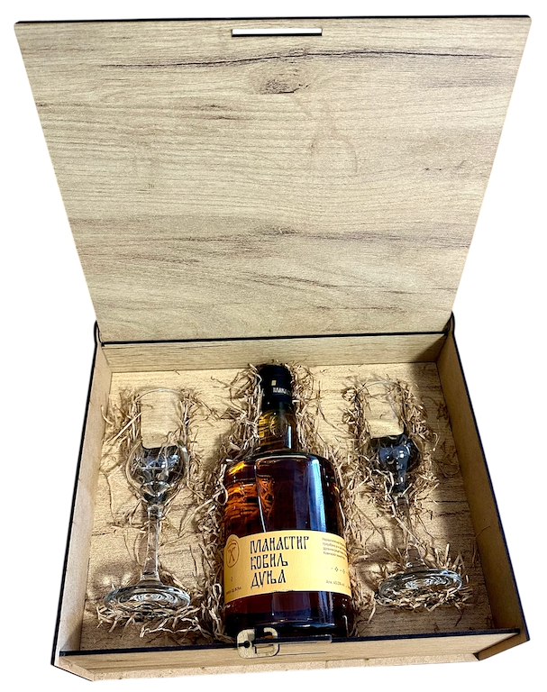 Manastir Kovilj Dunja Gift Box 2 čaše Grappa