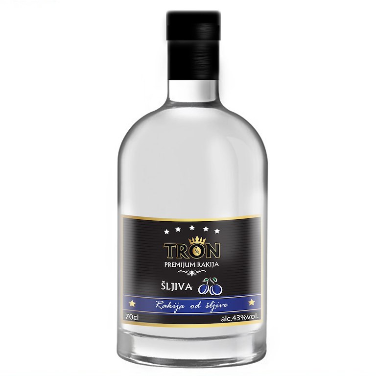 KAŠASA TRON Premijum Rakija, Šljiva. 0.7l