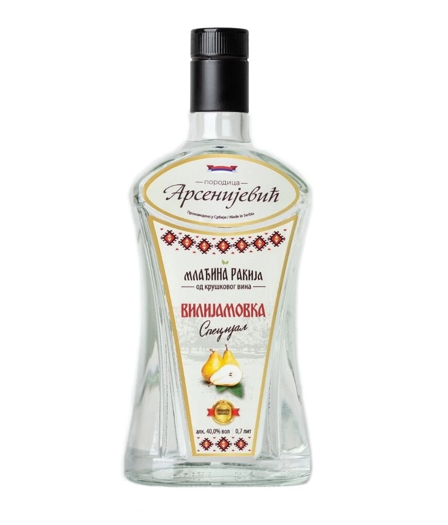 Arsenijević Mlađina rakija Vilijamovka Specijal 40% vol, 700ml