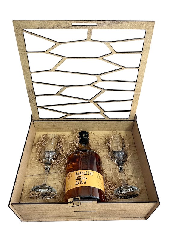 Kovilj Dunja Gift Box 2 čaše Grappa - model saće