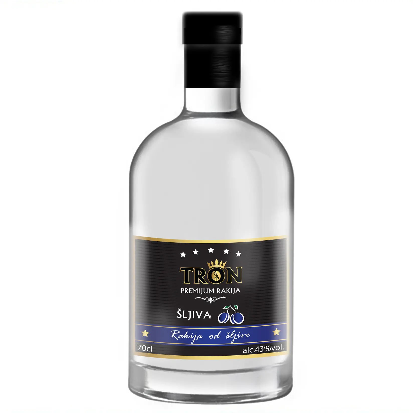 KAŠASA TRON Premijum Rakija, Šljiva, 0.7l