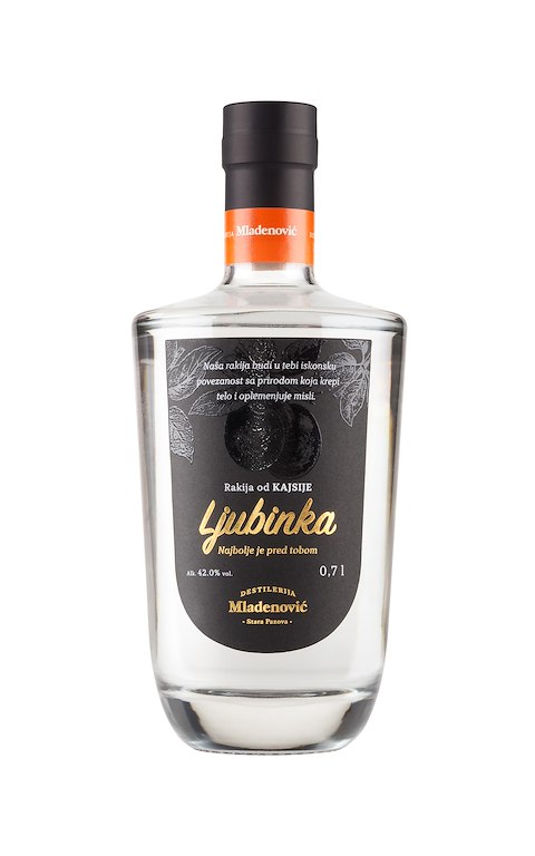 DESTILERIJA MLADENOVIĆ Rakija od kajsije Ljubinka, 0.7l