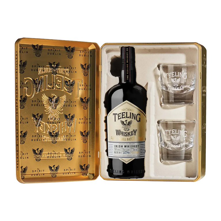Teeling Viski Small Batch Gold Tin Box + 2 čaše, 700 ml